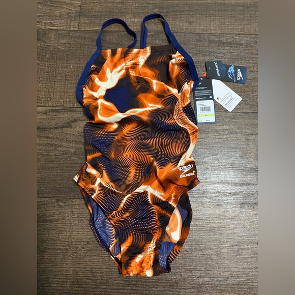 Speedo | Swim | Speedo Race Xtralife Endurance Flyback Navy Orange One ...
